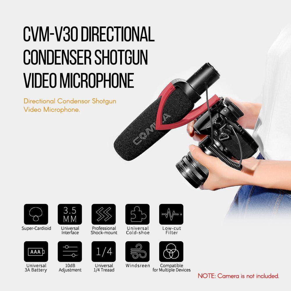 CoMica CVM-V30 PRO Super-Cardioid Directional Condenser Video ...