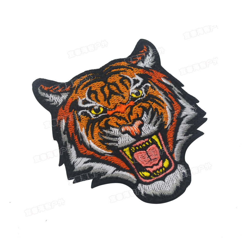 Boutique clothing DIY Animal Embroidery Velcros Patches Tiger Bear Wolf ...