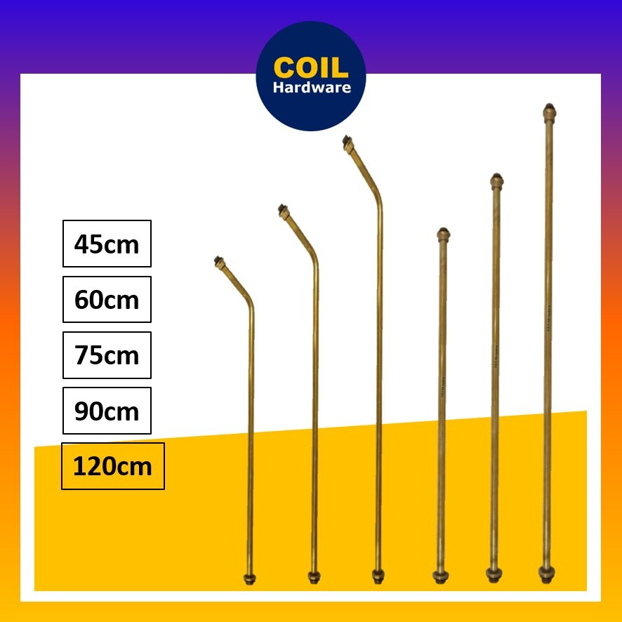 60cm 75cm 90cm BRASS Manual Knapsack Sprayer Lance Penyembur Batang Bengkok Pump Racun spec | Lazada