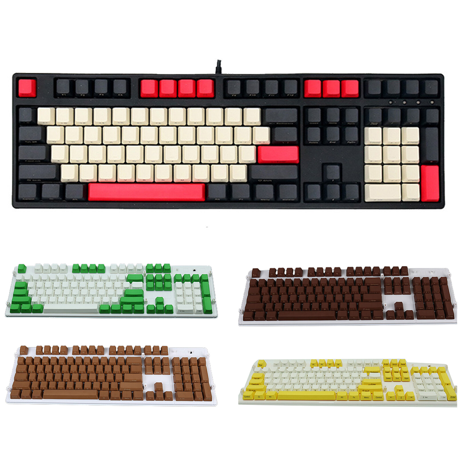 108Pcs PBT Lightproof Wear-resistant Key Caps Mechanical Keyboard ...