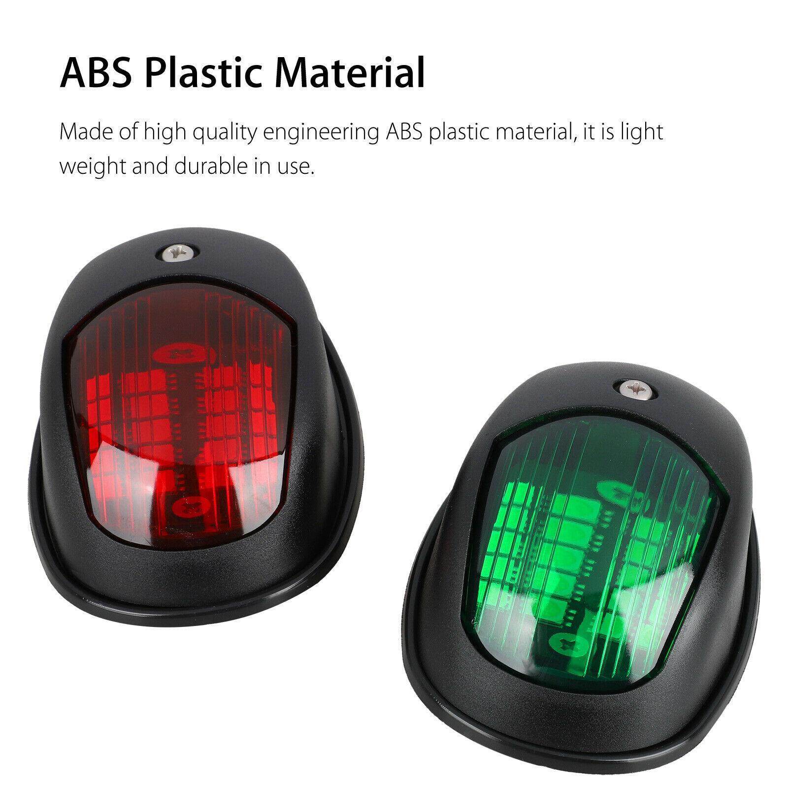 2Pcs LED Marine Navigation Lights Navigation Lights Red and Green Side ...