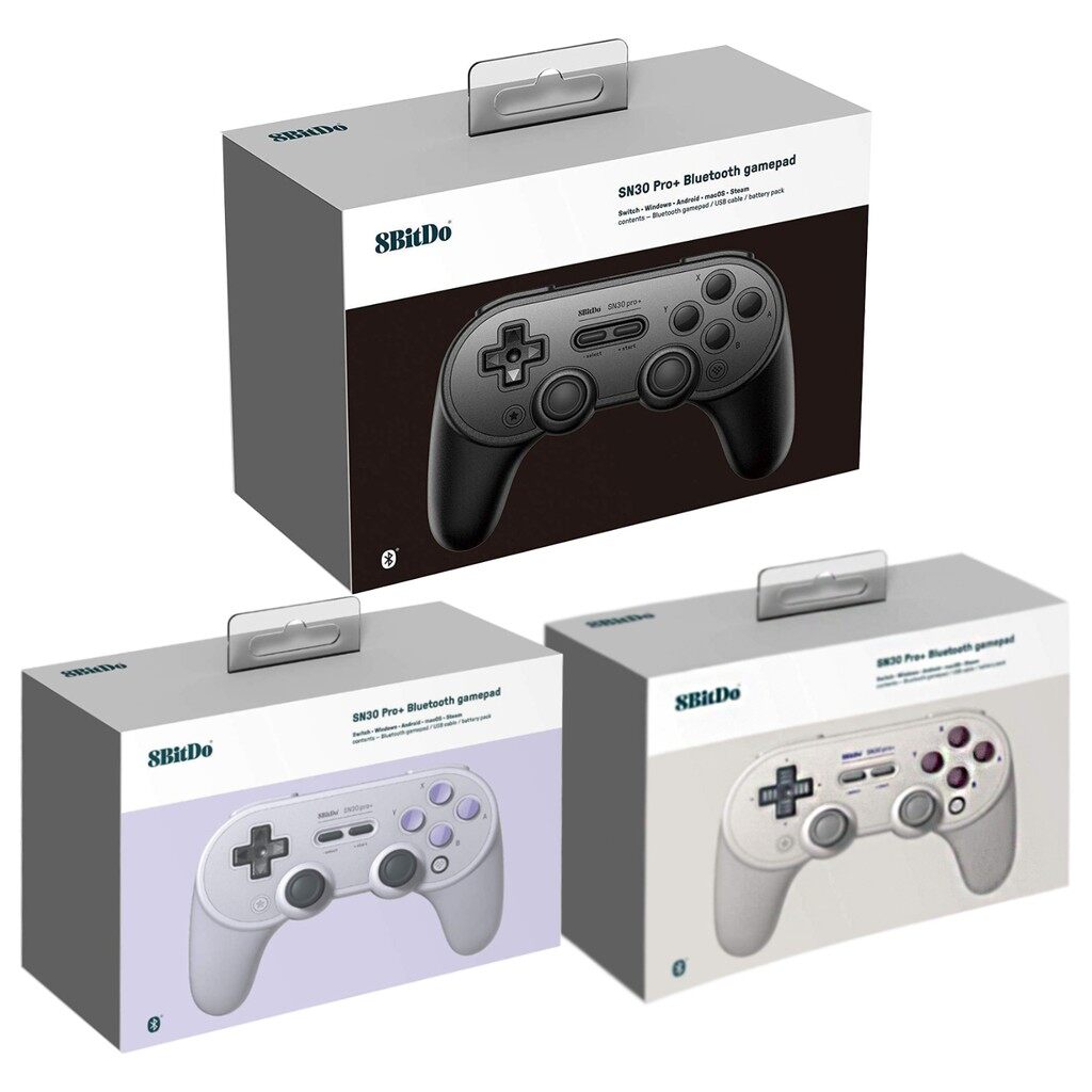 ต้นฉบับ8Bitdo SN30 Pro + ไร้สายจอยเกมส์บลูทูธ8BITDO SN30 Pro Plus ...