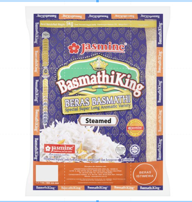 Jasmine Basmathi King Beras Basmathi Special Super Long Aromatic ...