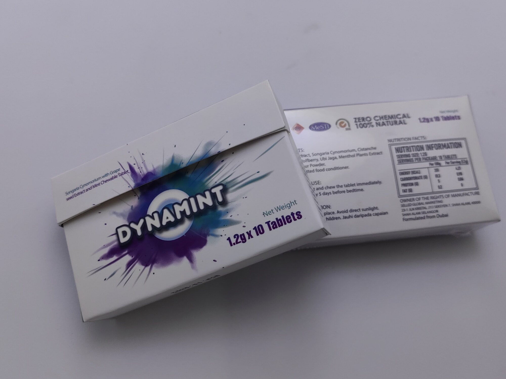 Dynamint 100% 原装正品 DYNAMINT 1 box 10 sachets🧊冷糖🍬 冷真大 口感冰冷 | Lazada
