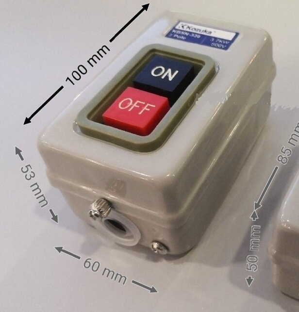 KOZUKA ON/OFF METAL CLAD POWER PUSH BUTTON SWITCH 2.2KW / 3.7KW 500V ...