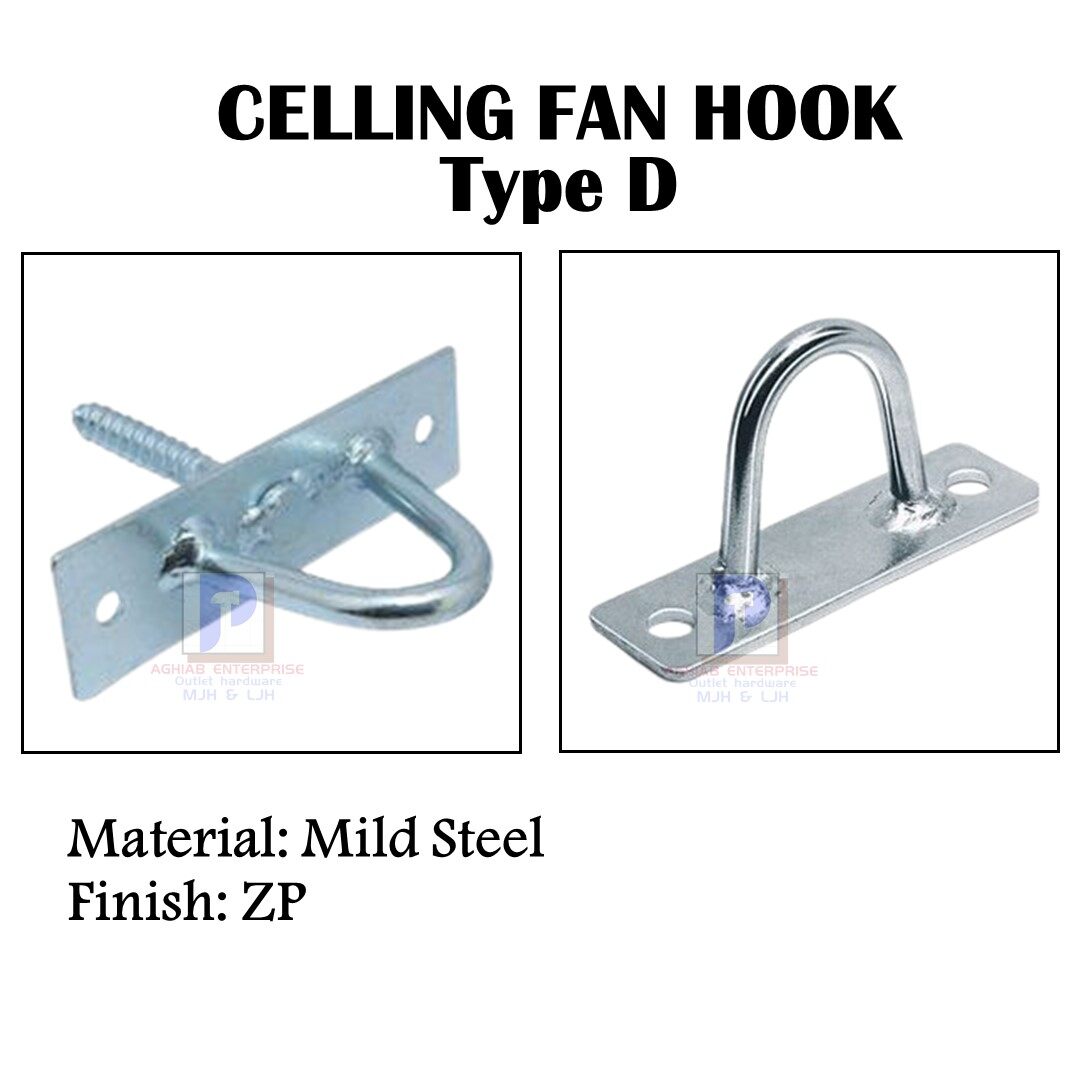 METAL CEILING FAN HOOK "D" TYPE ( NORMAL / SCREW TYPE) / CANGKUK KIPAS ...
