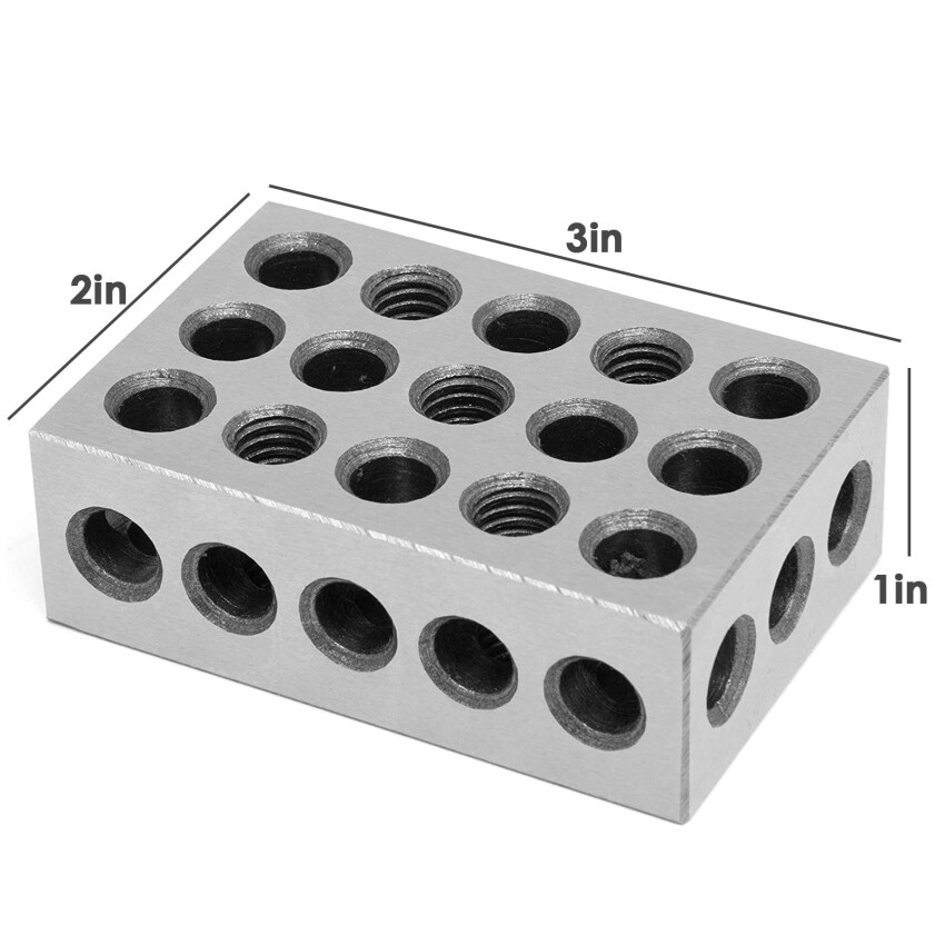 2Pcs 25X50X75Mm Precision Blocks,23 Holes Clamping Blocks Metric,Lathe ...