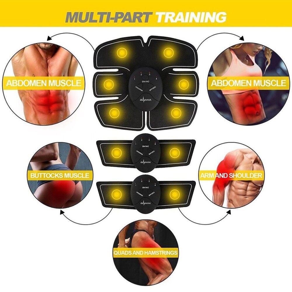 Rechargeable Smart EMS Electric Pulse Treatment Massager Abdominal ...