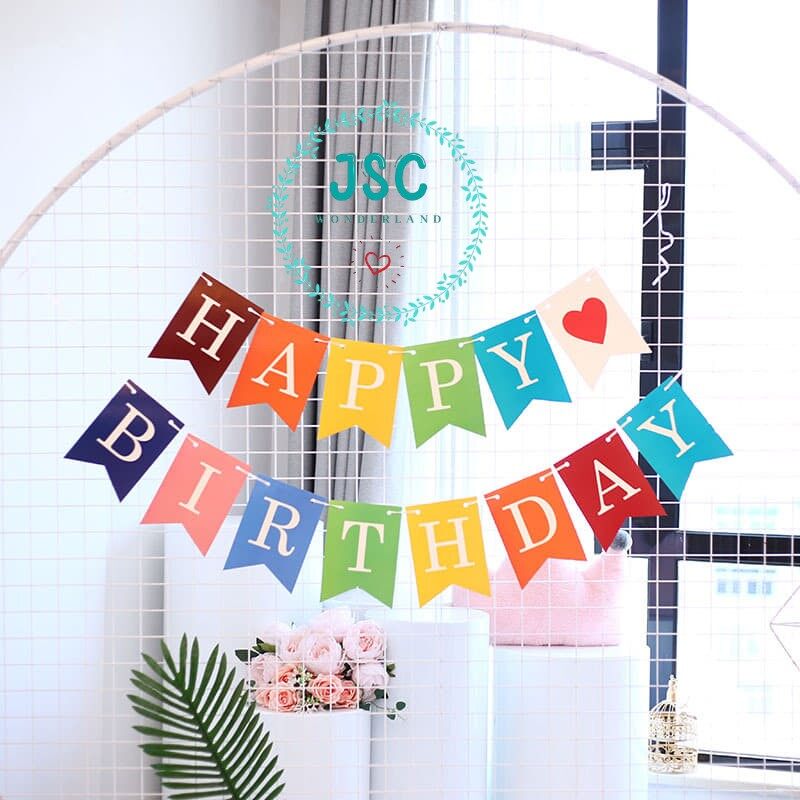Happy Birthday Banner Colorful Banner Theme Large Size Banner / Small ...