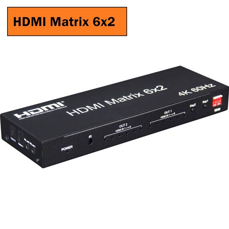 4X4 HDMI Ture Matrix 4K 60Hz HDMI Matrix 6X2 4X2 Matrix Switche 4 In 4 ...