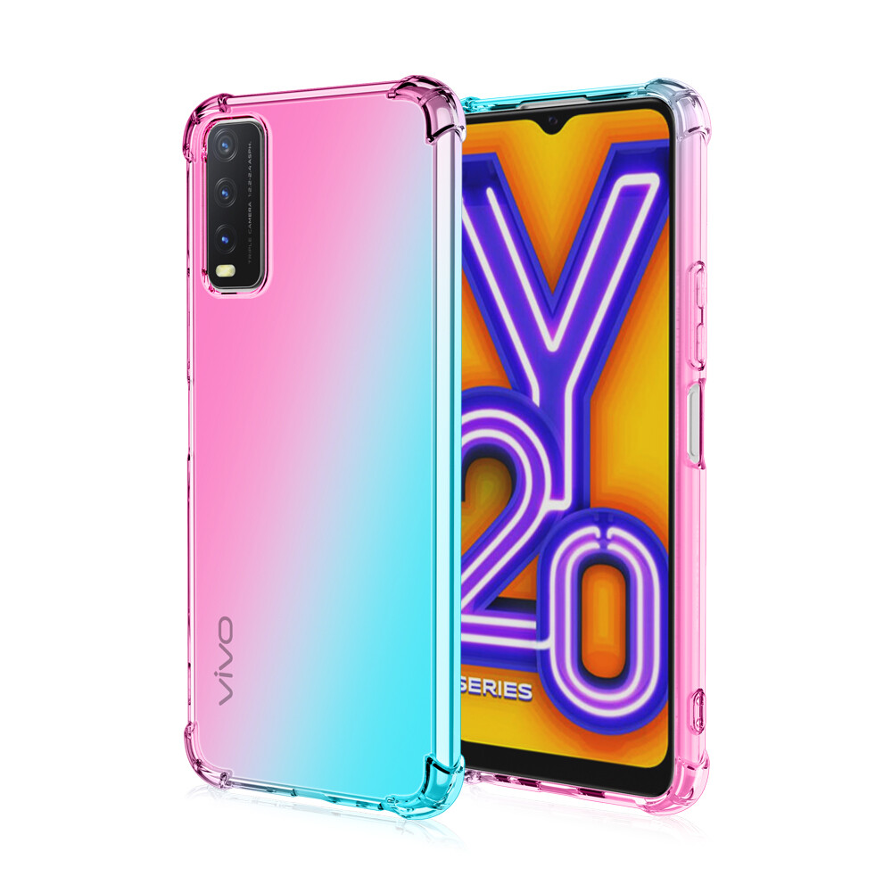 2021การออกแบบใหม่เด็กชายหญิงกรณีสำหรับ Vivo Y20/Y20i ไล่ระดับสีกรณีปก ...