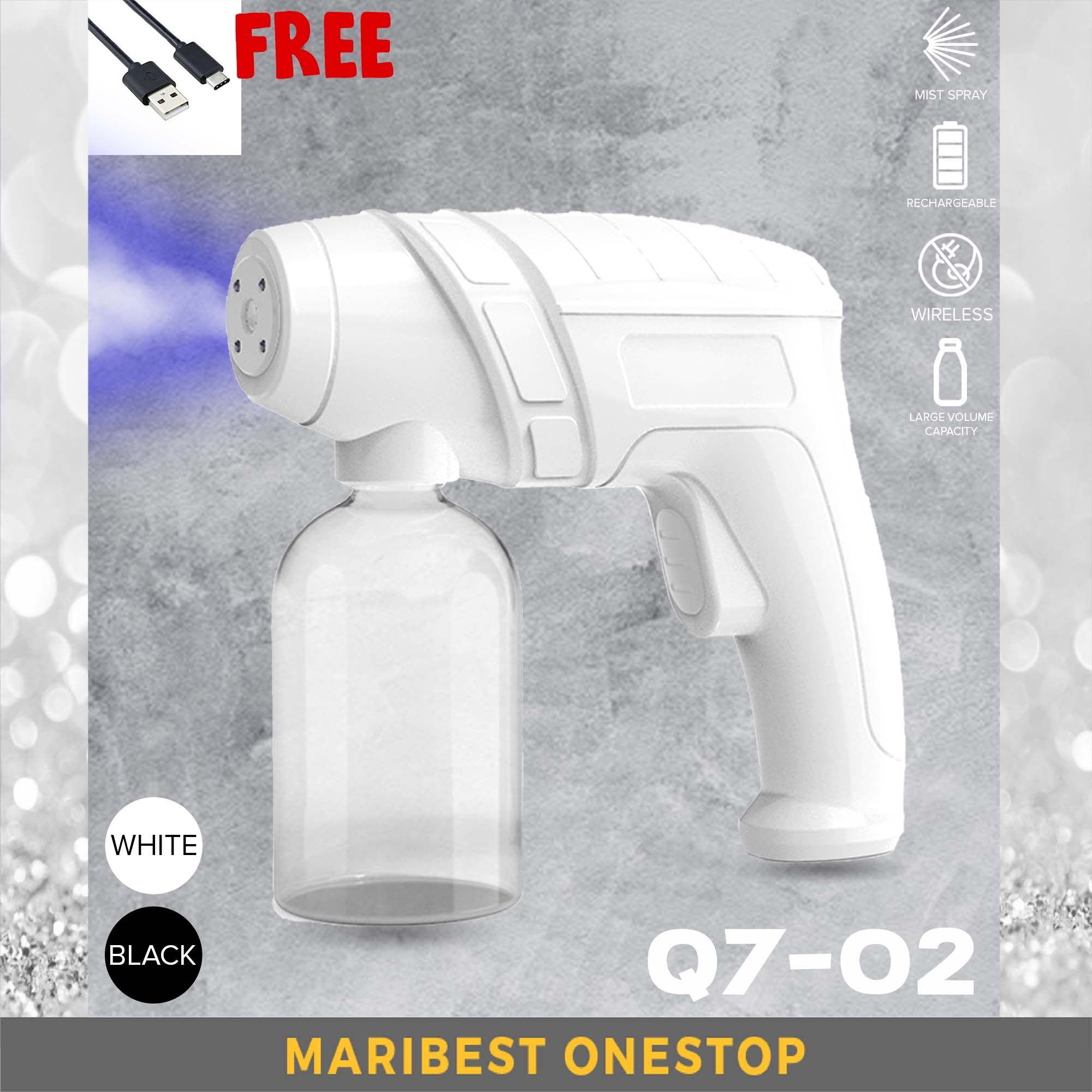 Q7-02 WIRELESS UV DISINFECTANT FOGGING MACHINE RECHARGEABLE ELECTRIC ...