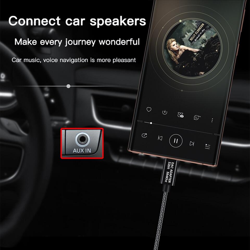 Dac Usb C Aux Cable Type C Earphone To 3.5mm Jack Audio Adapter for ...