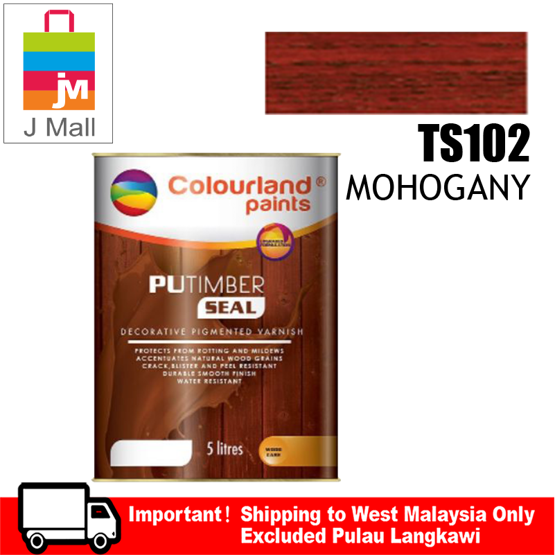 5L COLOURLAND PU TIMBER SEAL DECORATIVE PIGMENTED VARNISH Coating ...