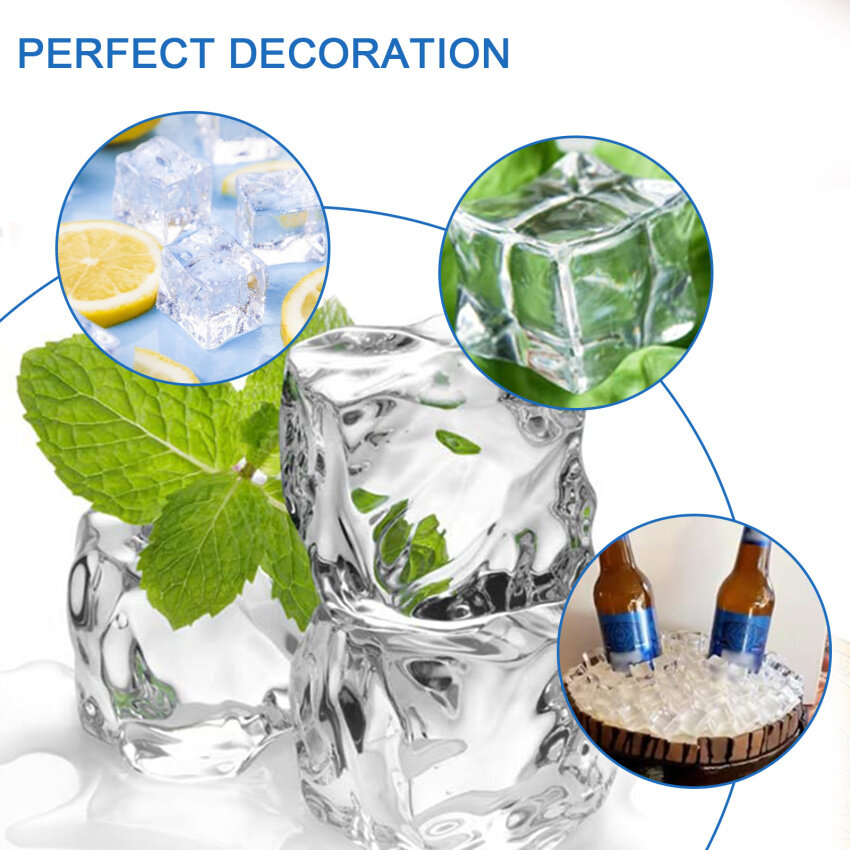 50 pieces of 20mm transparent fake ice cube acrylic decoration ice cube ...