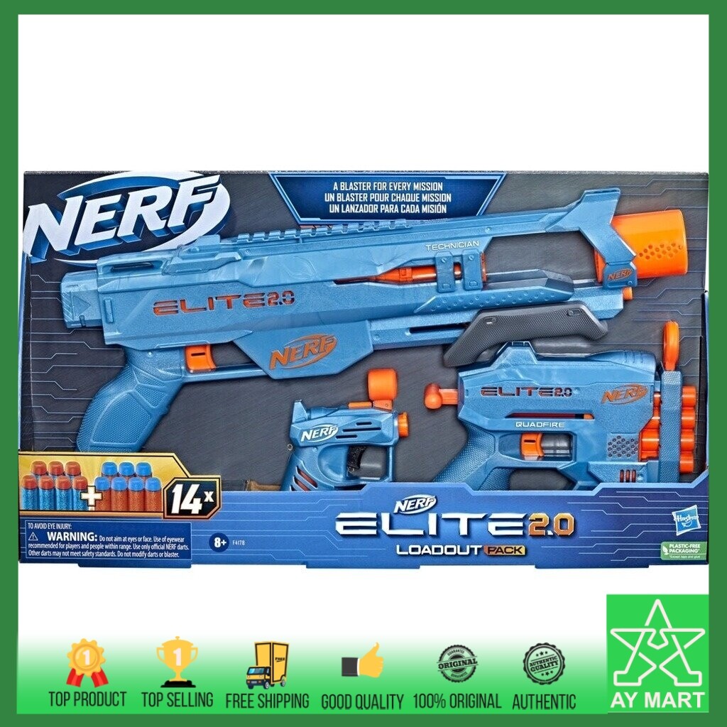 Nerf Elite 2.0 Original Loadout Pack with 3 Nerf Dart-Firing Blasters ...