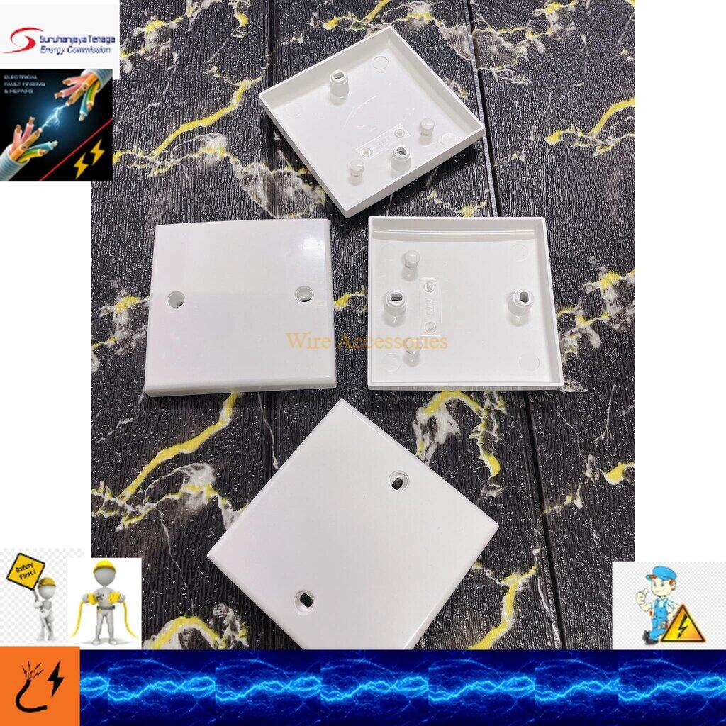 [Wireman Tools] 4 Pcs safety pvc surface box cover switch block box 3x3 ...