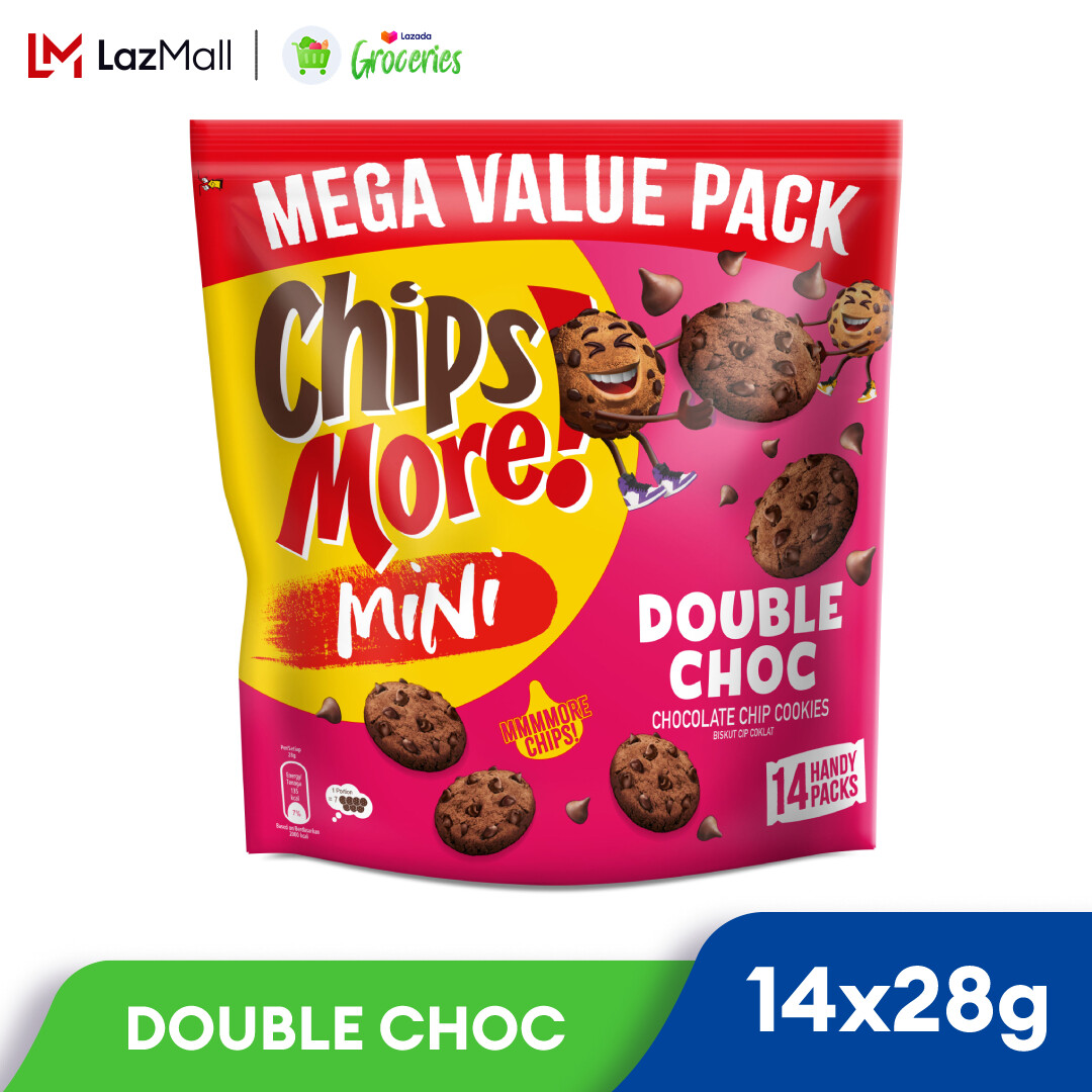Chipsmore! Mini Double Chocolate Mega Value Pack Biscuits 14 x 28g | Lazada