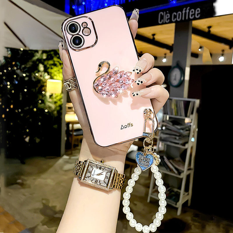 JieFie คริสตัลหงส์โทรศัพท์สำหรับ VIVO Y15S / Y15A / Y12 / Y15 / Y17 ...