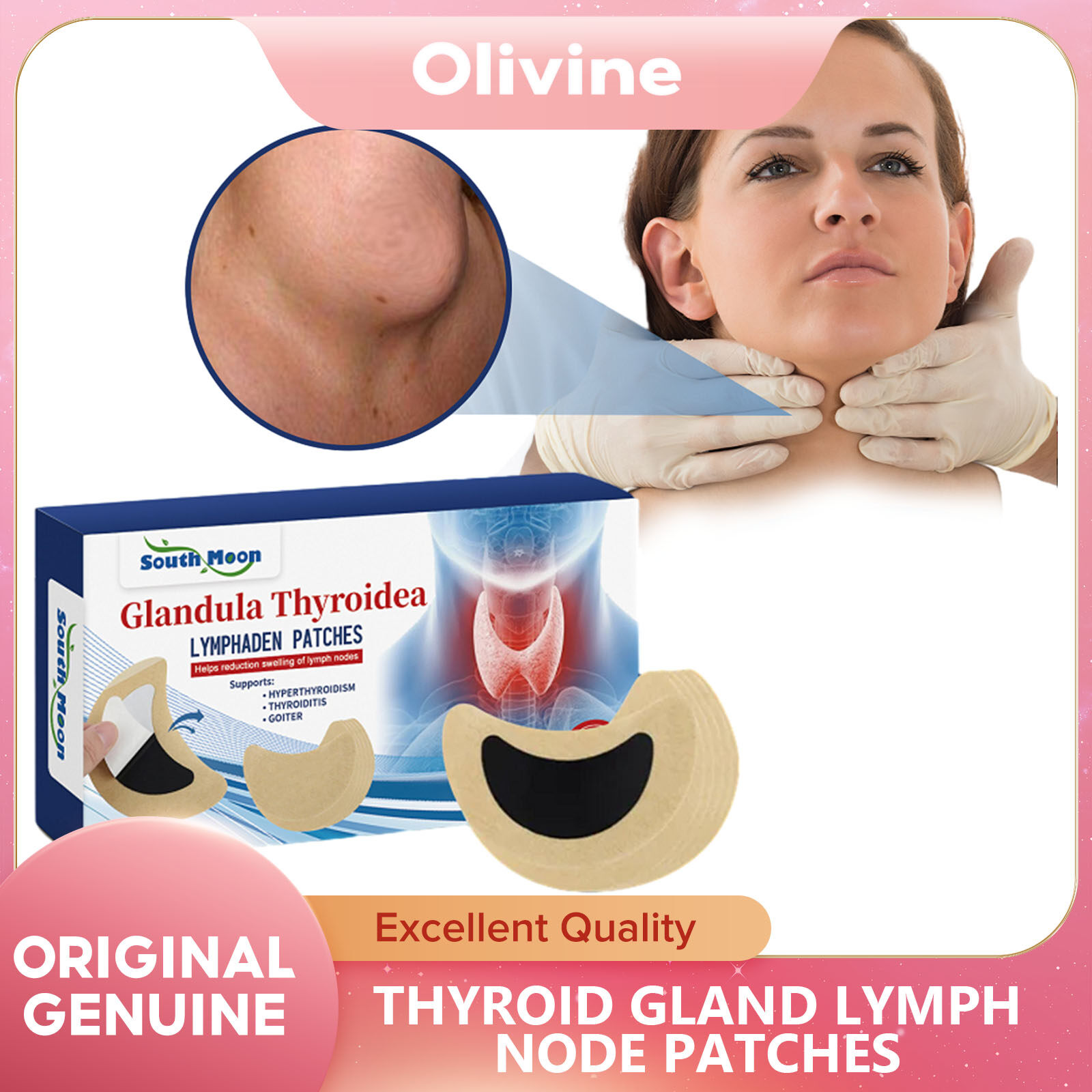 South Moon Lymph Patch Relieve Neck Firmness Ear and Neck Swelling ...