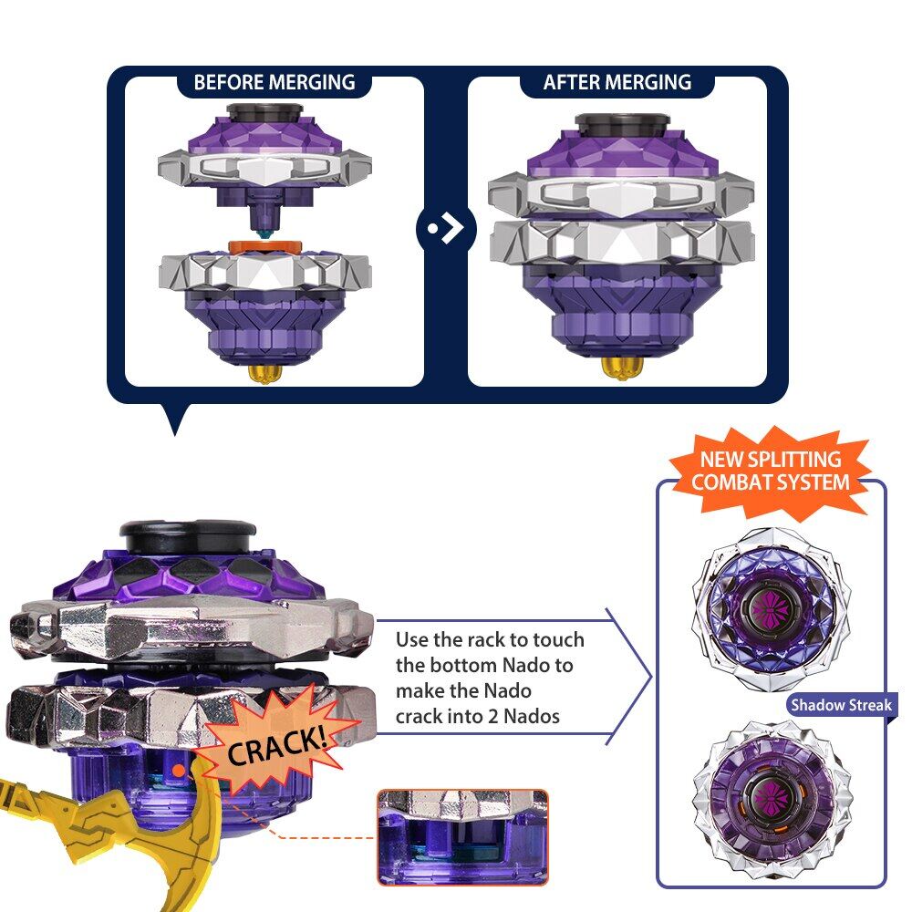 ของเล่นลูกข่างInfinity Nado 3 Crack Series Transforming Metal Nado 2 ...