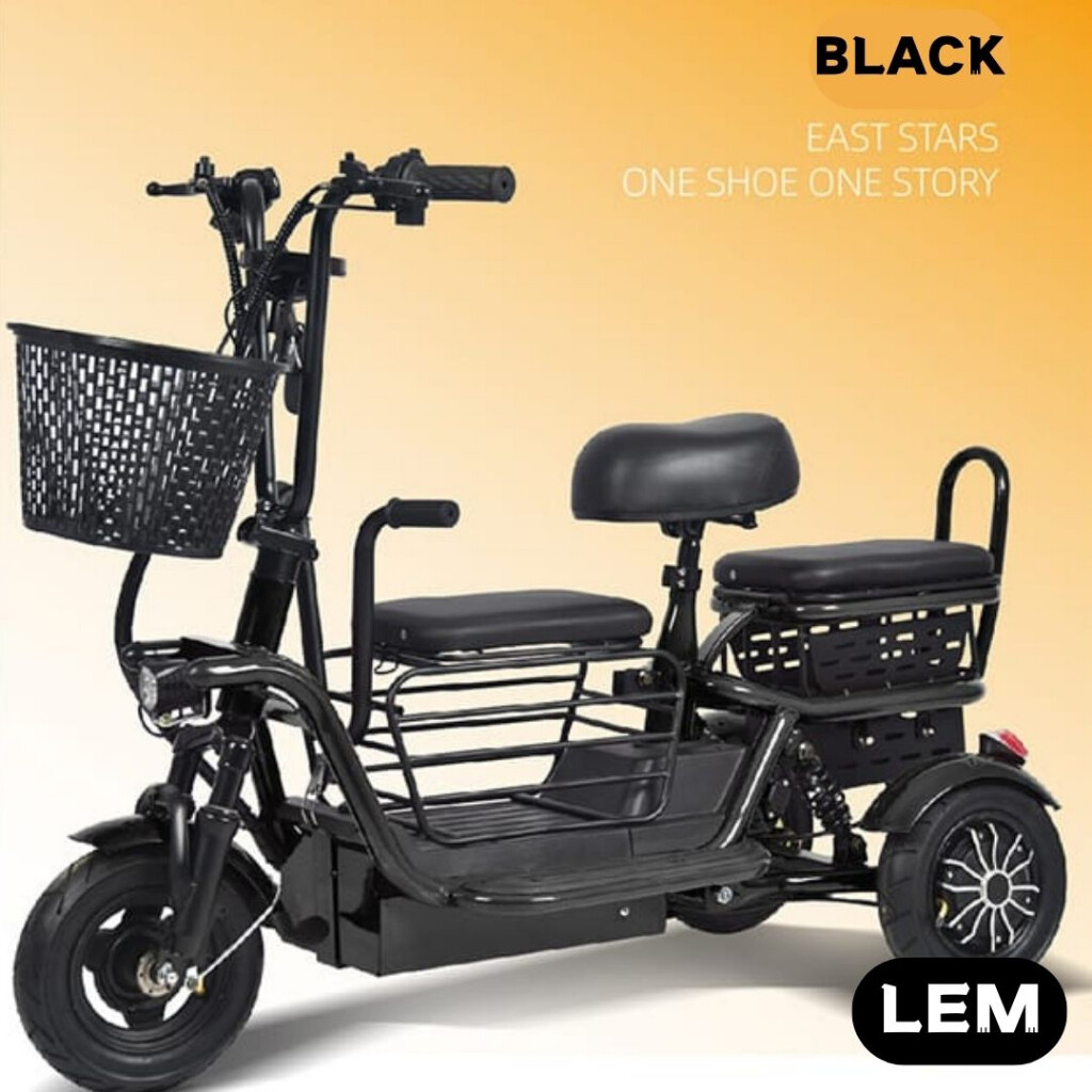 ★LEM★Tricycle Electric Bike Folding Parent And Kids With Pets Light ...