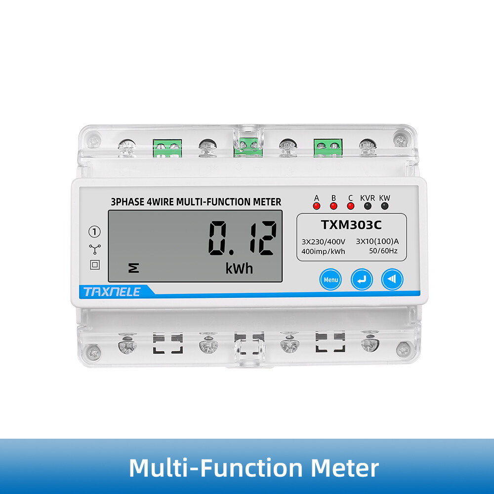 Digital Display Energy Meter 380V 100A LCD Counter 7P Electronic Watt ...