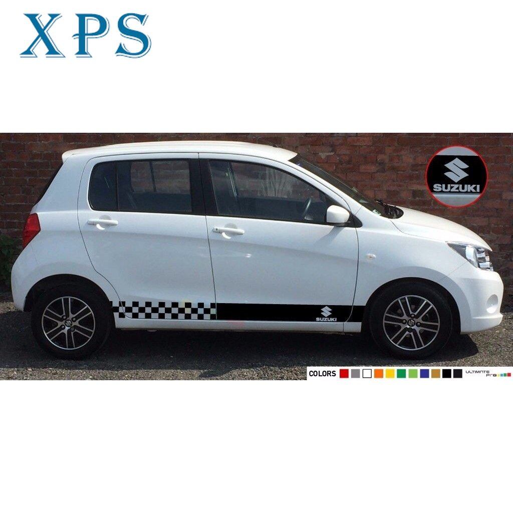 Xps สติกเกอร์2ชิ้นสำหรับ Suzuki Celerio แถบประตูไฟรถตู้หาง Frond 2014 ...