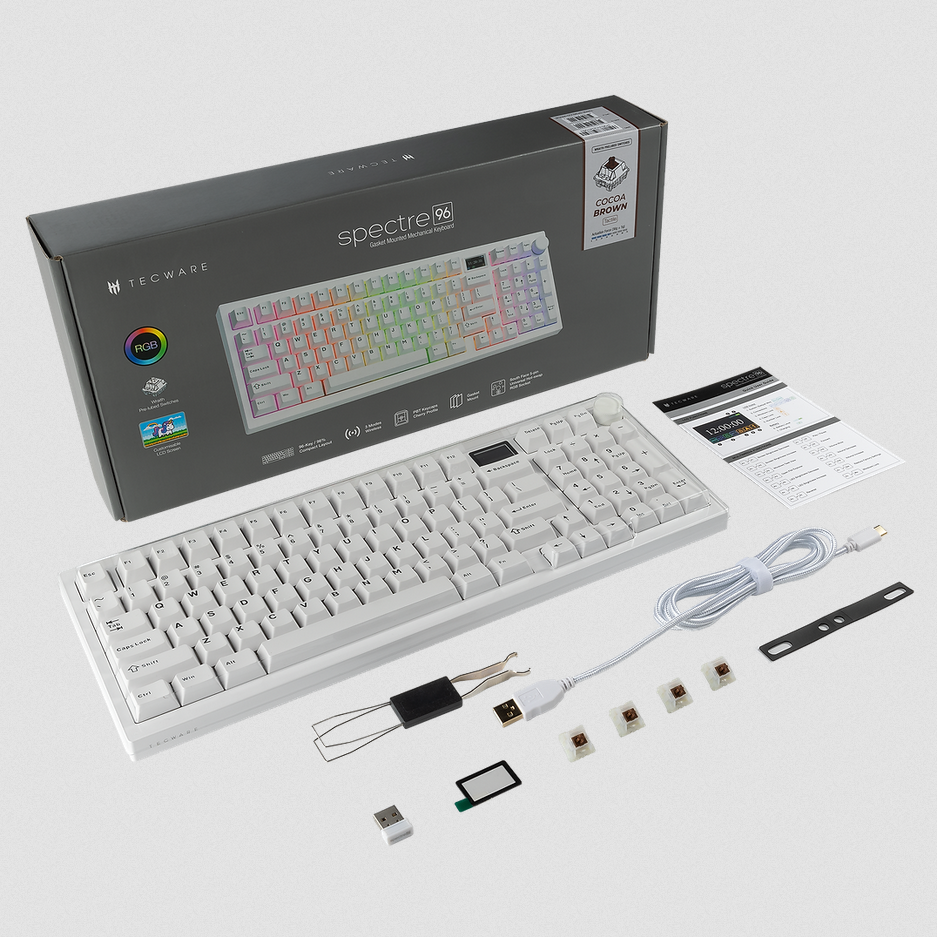 TECWARE Spectre 75 75% & 96 96% RGB Mechanical Wireless Bluetooth ...