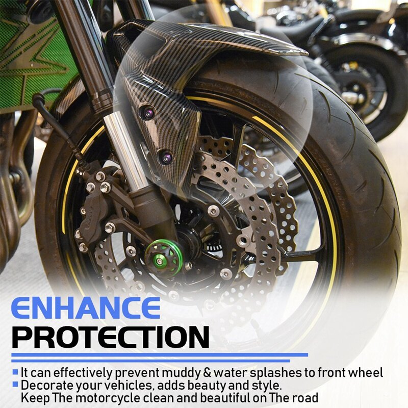 Motorcycle Carbon Fiber Front Tire Fender Mudguard Splash Guard Cover ...
