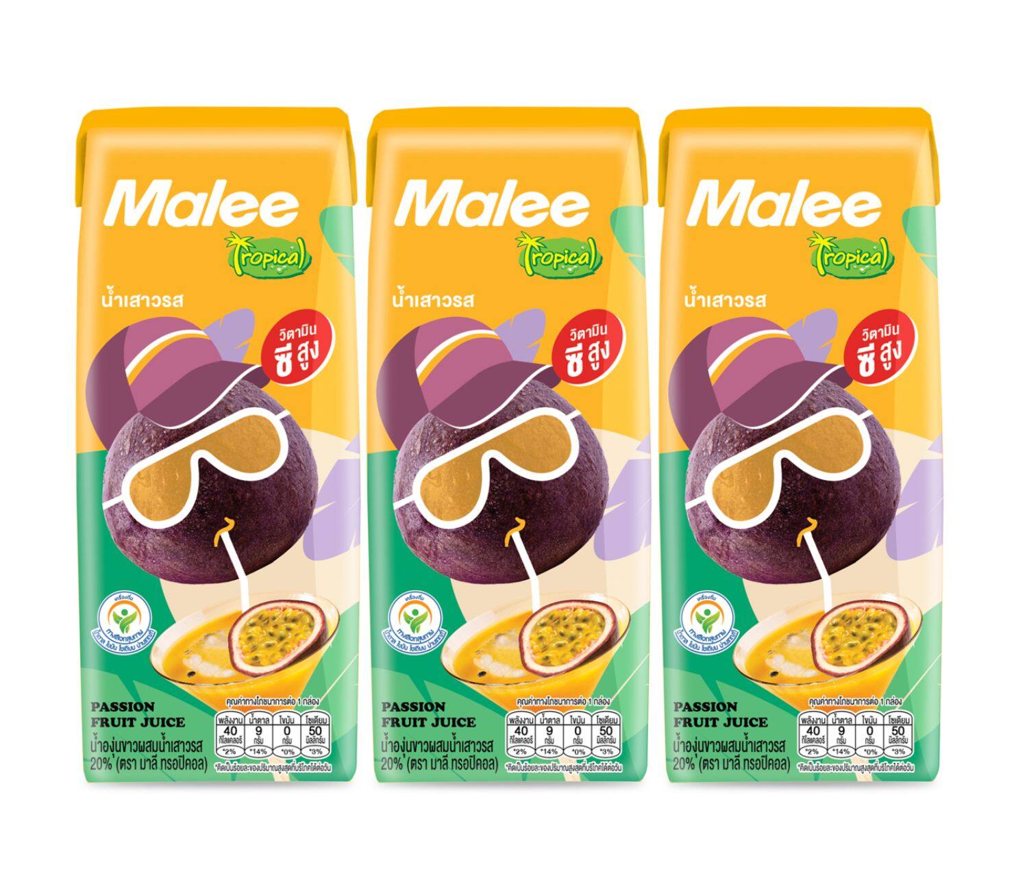 [THAILAND] Malee Tropical Fruit Juice 180ml x 3 | Lazada