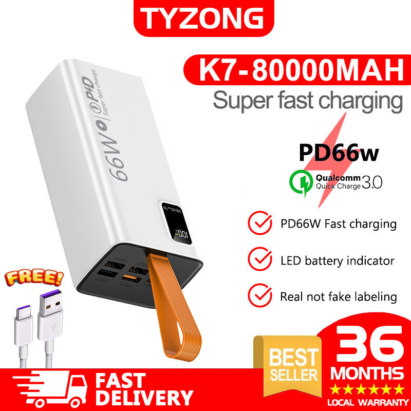 TYZONG Powerbank fast charging original PD66W for iphone type c With ...