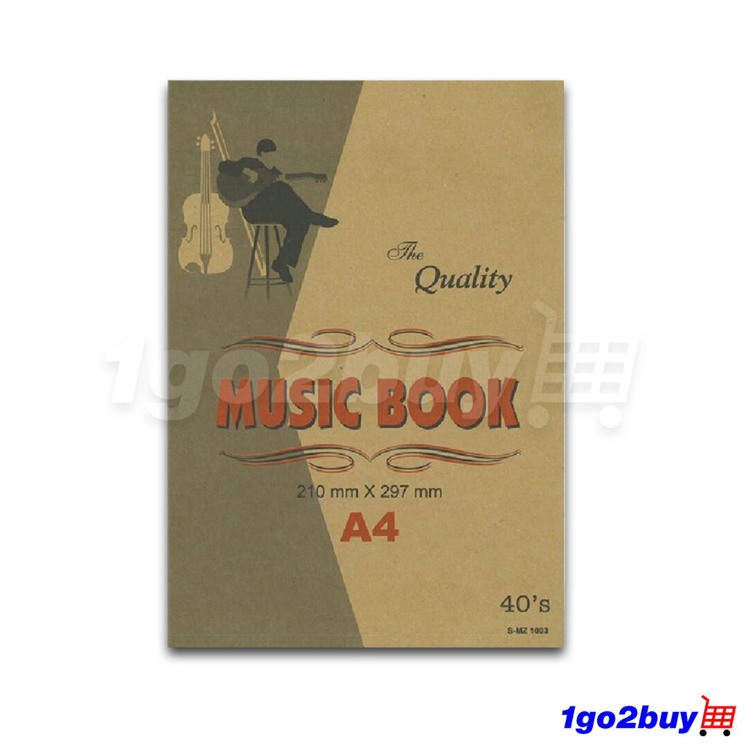 Uni Paper A4 Music Book / Buku Muzik Card Cover 80Pgs S-7788 / Kraft ...