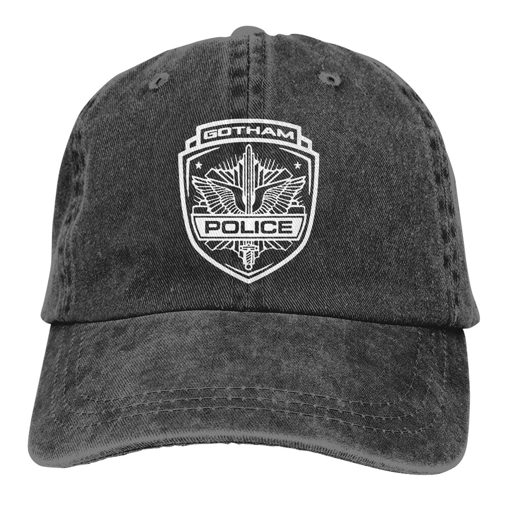 【Denim】Men's soft top trendy sun hat casual hat Gotham City Police ...
