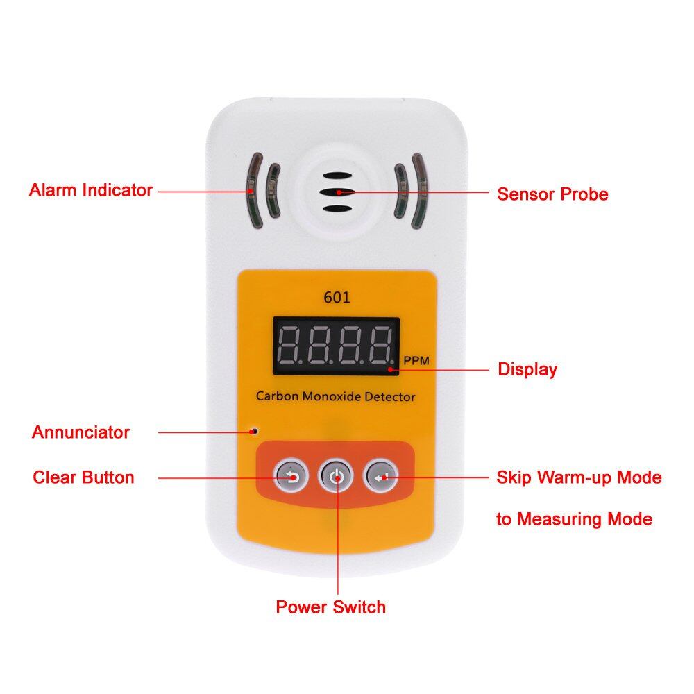 Portable Mini Carbon Monoxide Detector CO Gas Meter with Sound and ...