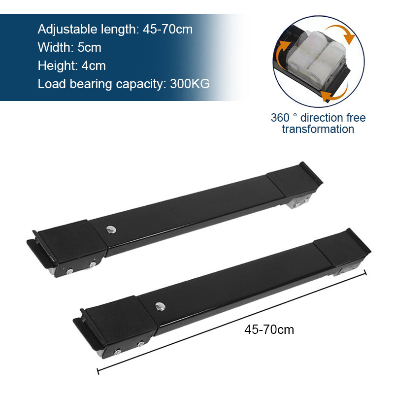 1 Pair Adjustable Telescopic Heavy Movable Base Wheel Washing Machine ...