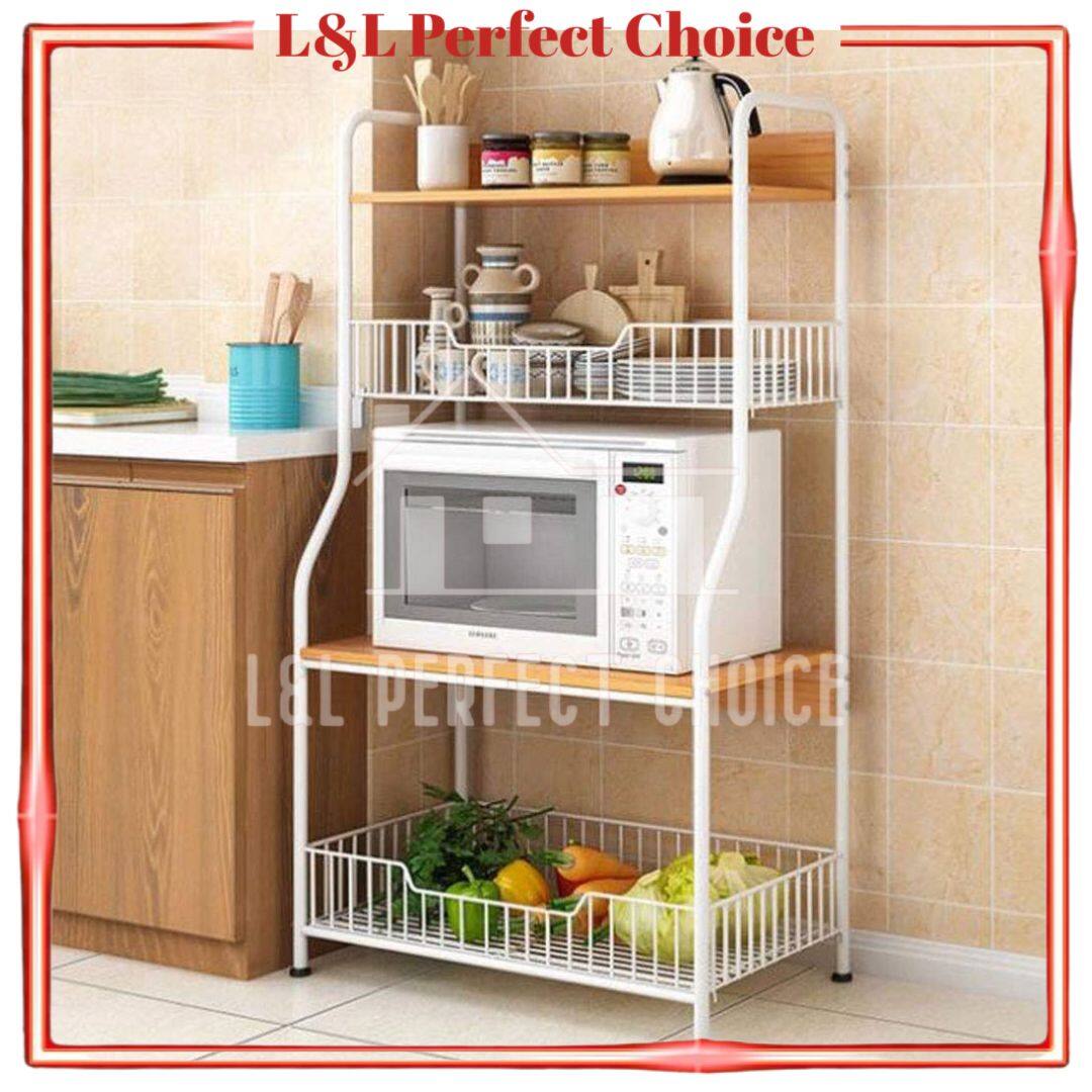 LL PERFECT Multipurpose 4 Tier Kitchen Rack Oven Microwave Rak Dapur ...