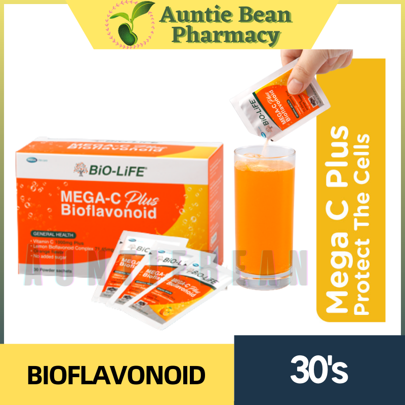 BIO-LIFE MEGA C 1000mg PLUS BIOFLAVONOID 30 SACHETS exp:09/2023 | Lazada