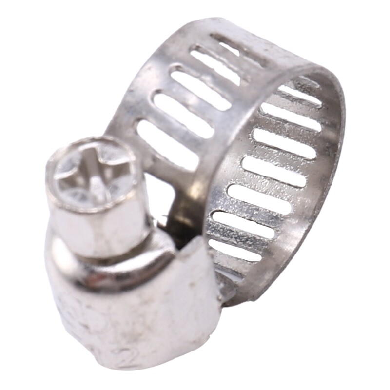 16 Pcs Stainless Steel Adjustable Car Fuel Hose Clamp Pipe Sealing Clip ...