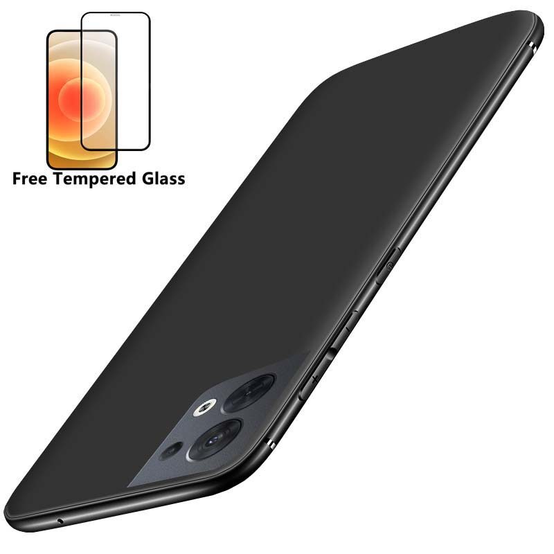 สำหรับ OPPO Reno 8Z 8 Pro Case + กระจกนิรภัยป้องกันหน้าจอฟิล์มใสซิลิโคน ...