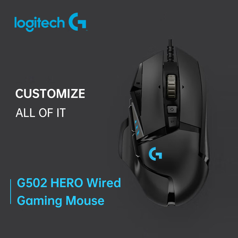 Logitech G502 HERO Wired Gaming Mouse with Adjustable Weights 25K HERO ...