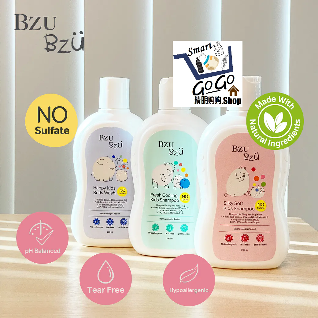 BZU Bzu Kids Body Wash/Kids Shampoo 600ml | Lazada