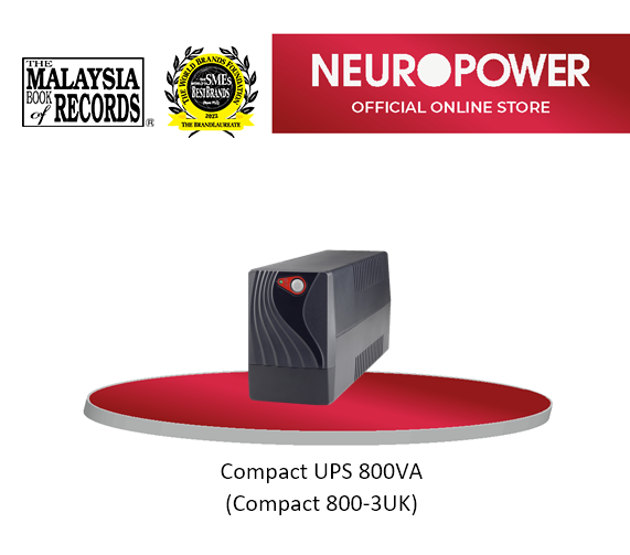 NEUROPOWER UPS [800VA] COMPACT 800-3UK (800VA / 360W) LINE INTERACTIVE UPS COMES WITH AUTOMATIC ...