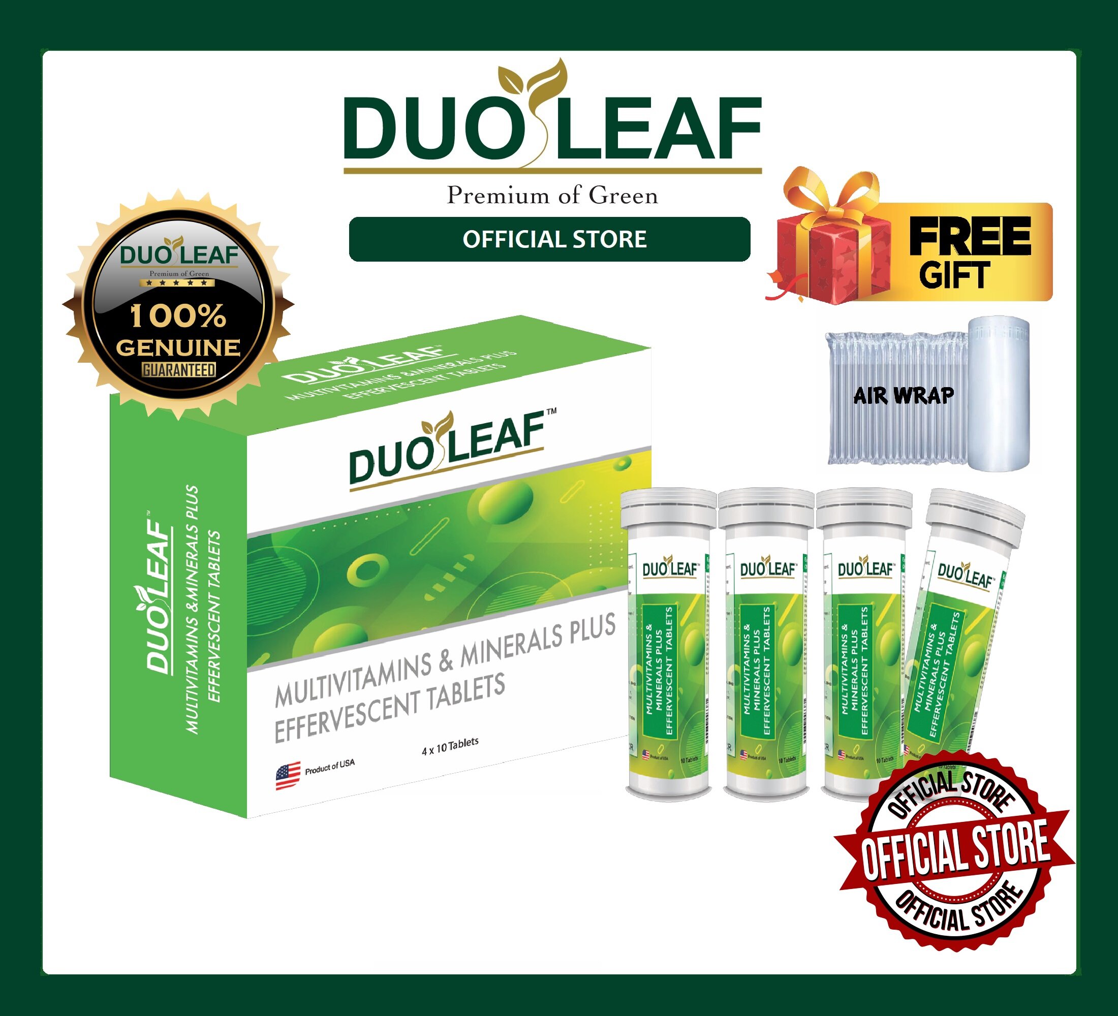 Duoleaf Multivitamins & Minerals Effervescent Tablets | Lazada