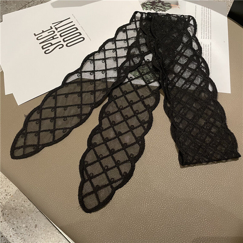 MALAYSIA STOCK Fashion Lace Headband Bag Tied Handle Twilly Ribbon Neck ...