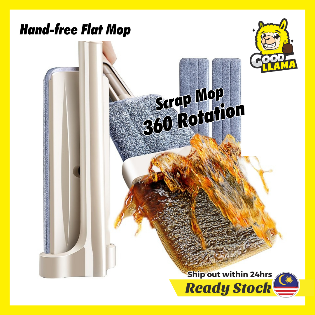 Easy Scrap 360 Rotate Lazy Mop Hands Free Standing Flat Mop Lantai ...