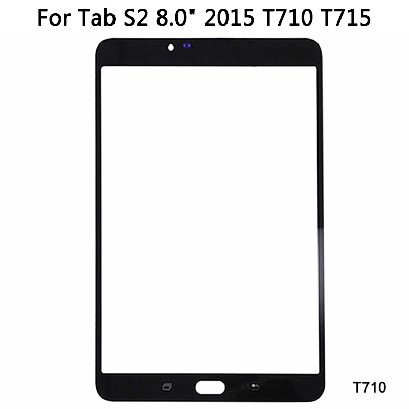ใหม่ T710ด้านหน้าเลนส์กระจกสำหรับ Samsung Galaxy Tab S2 8.0 2015 T710 T715หน้าจอสัมผัสที่ตรวจจับ ...