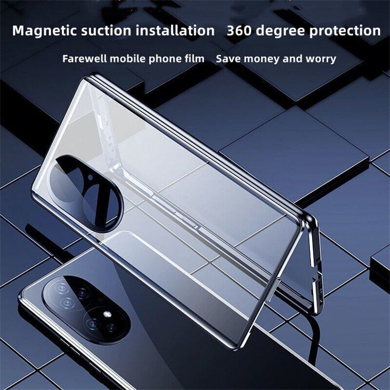 360 Full Protect Magnetic Case For Huawei P50 pro P30 P40 Double Sided ...