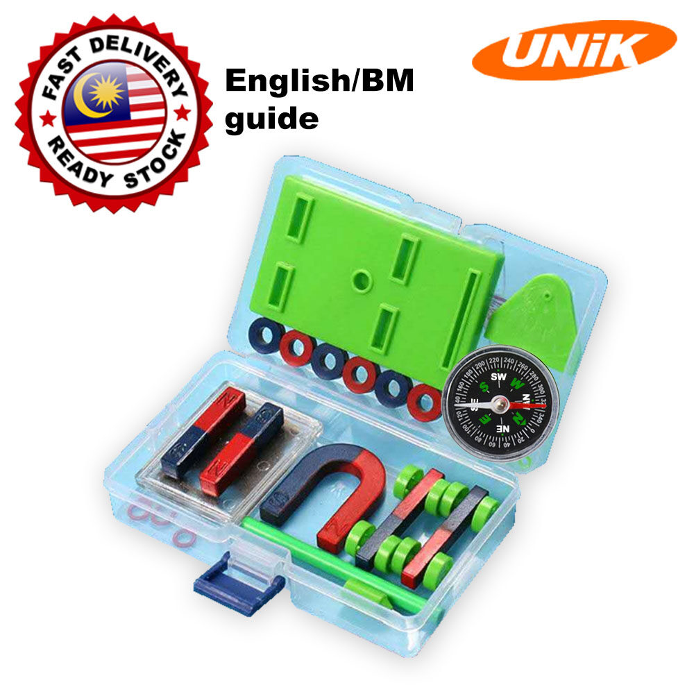 [UNIK] Magnet Set: Bar Ring U-shaped Button Magnets Compass Science ...