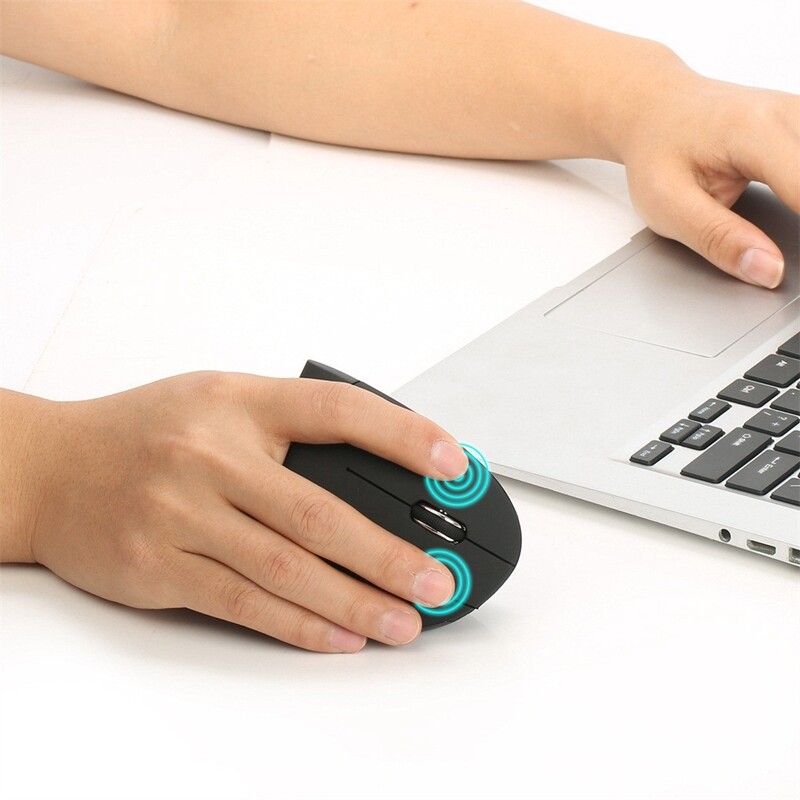 2.4G Wireless Vertical Usb 6 Buttons Mouse Ergonomic Optical Design ...